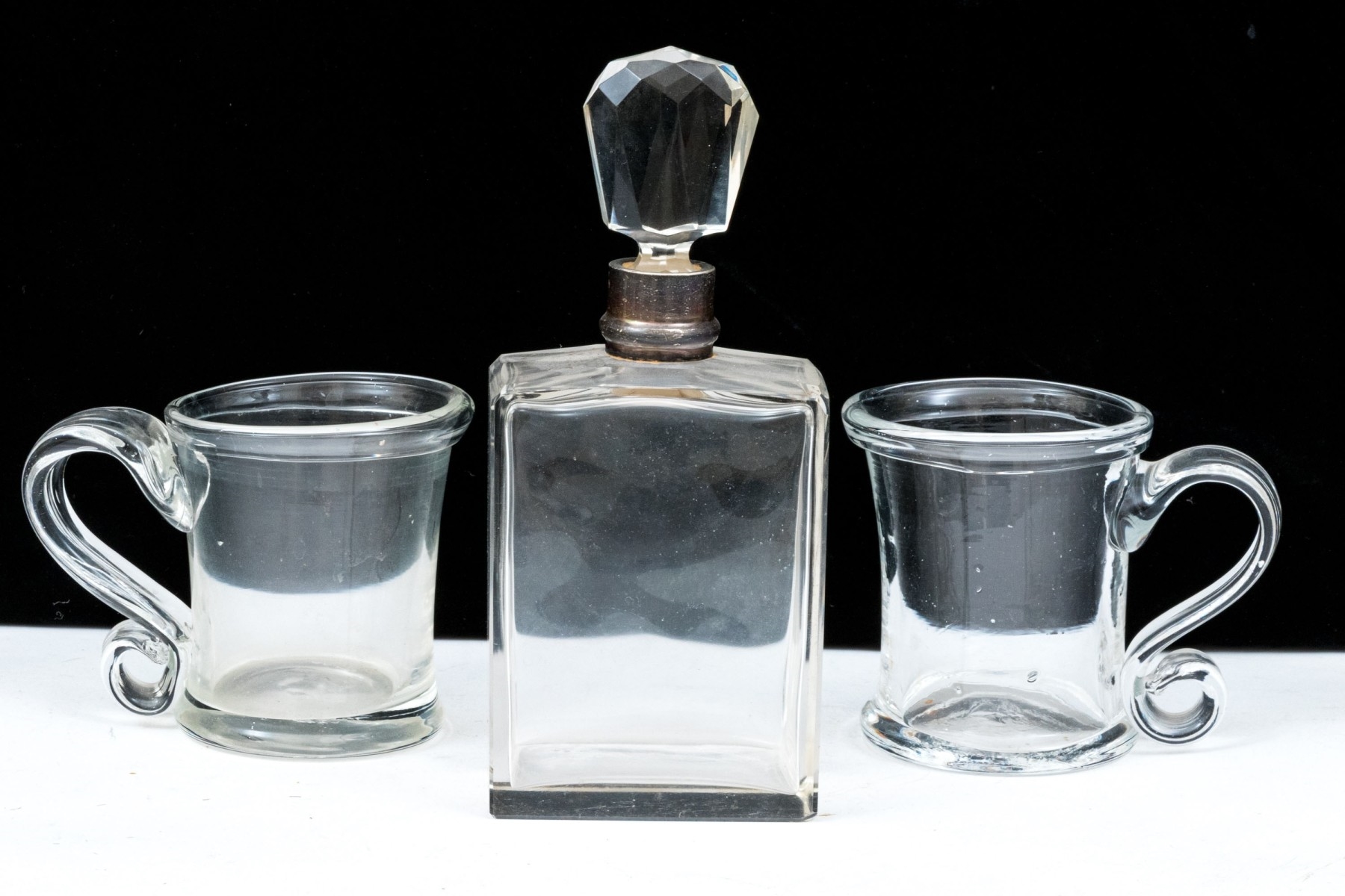 Simon Pearce | Silver Mounted Crystal Decanter And Vintage Simon Pearce ...