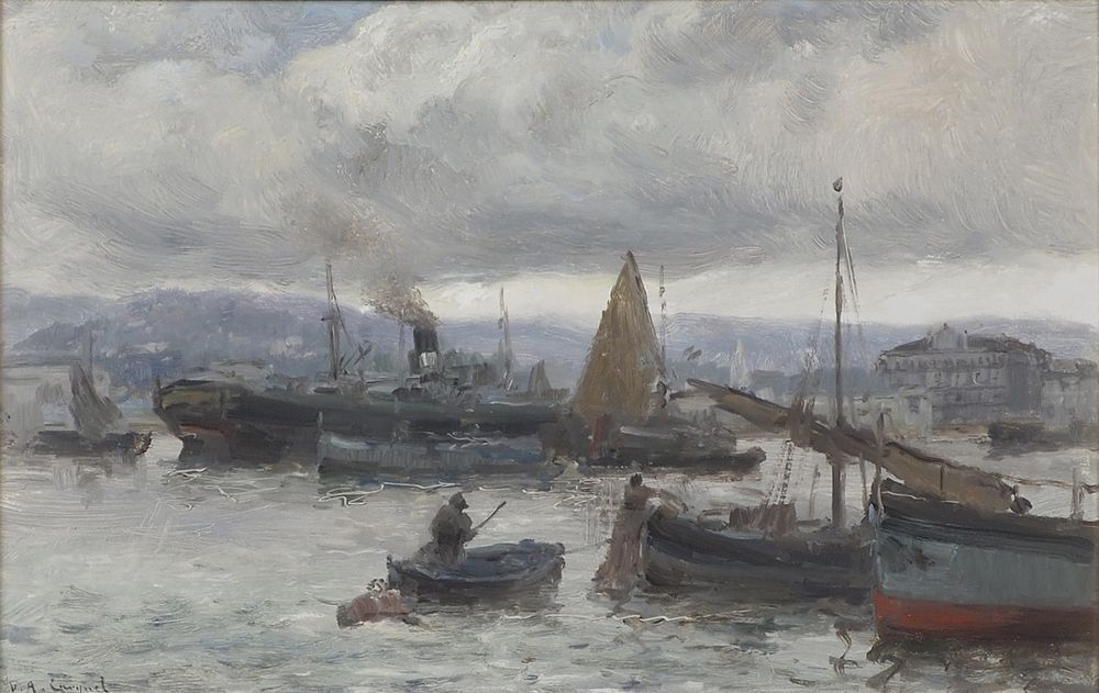 Vittore Antonio Cargnel | Barche nel golfo | MutualArt