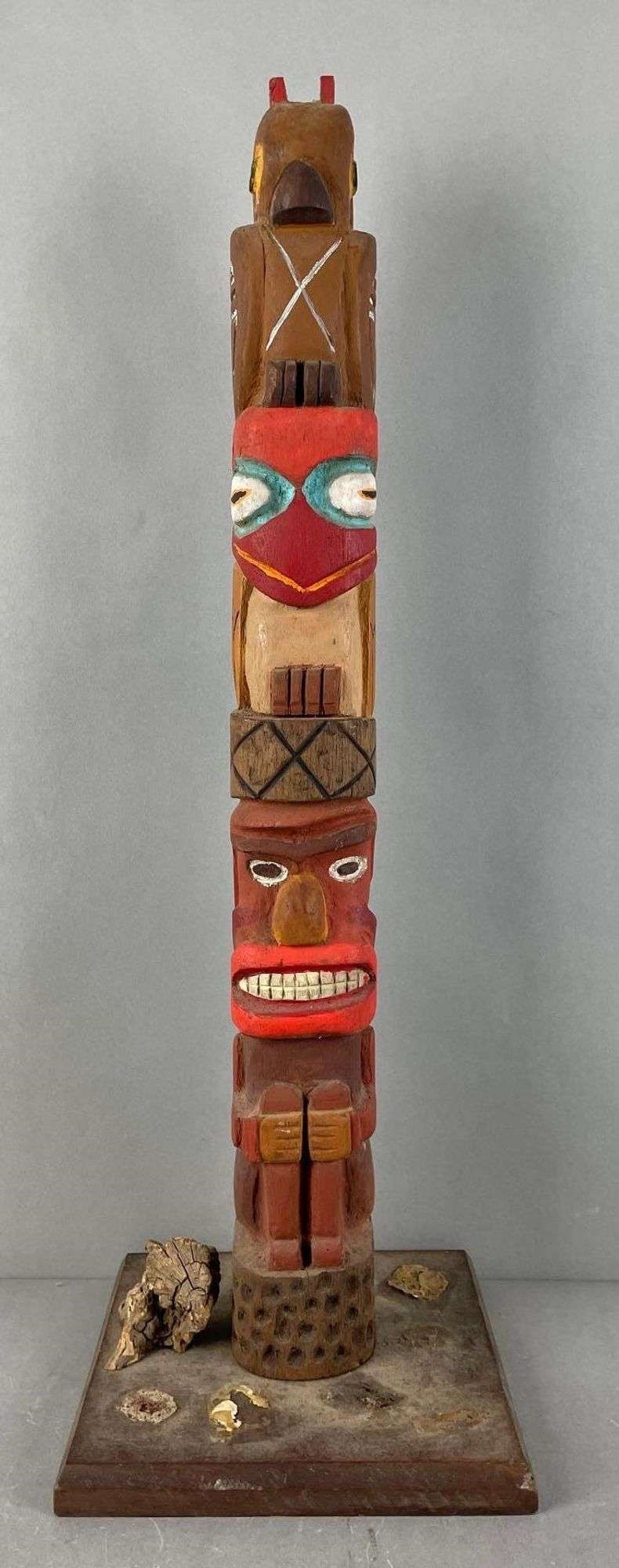 Totem | Wood Carved Totem Pole Turn off bid sound | MutualArt