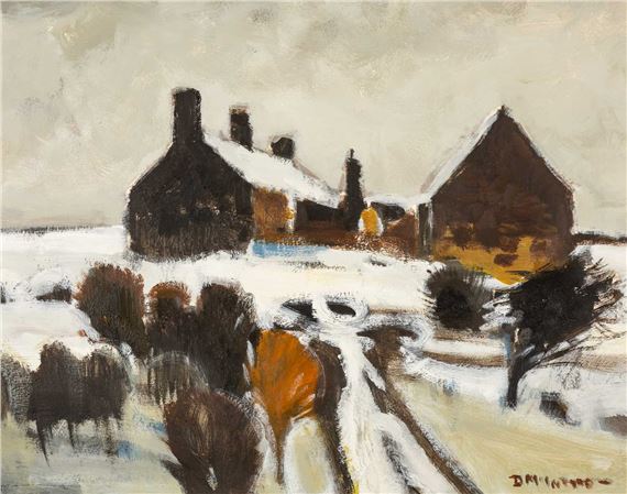 Donald McIntyre | Farm in Snow (1974) | MutualArt