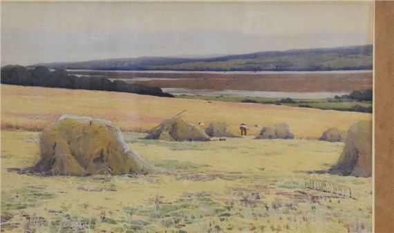 George M. Thraves | coastal landscape with agricultural (87) | MutualArt