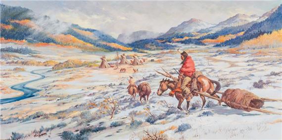 Fred Harman | Fred Harman Ute Hunting Camp (1941) | MutualArt