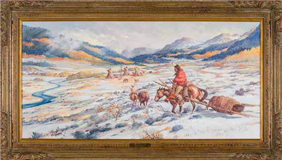 Fred Harman | Fred Harman Ute Hunting Camp (1941) | MutualArt