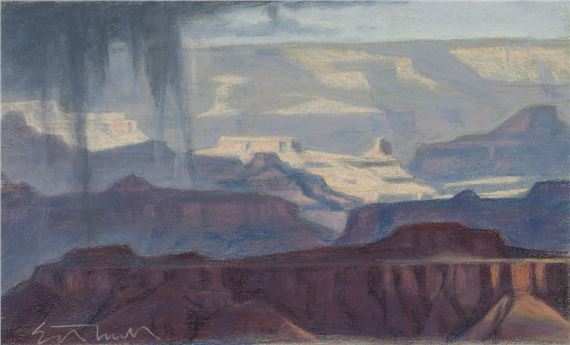 Ed Mell | Ed Mell Canyon Rain | MutualArt