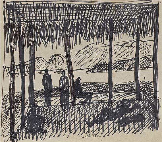 Emilio Notte | All'ombra del pergolato | MutualArt