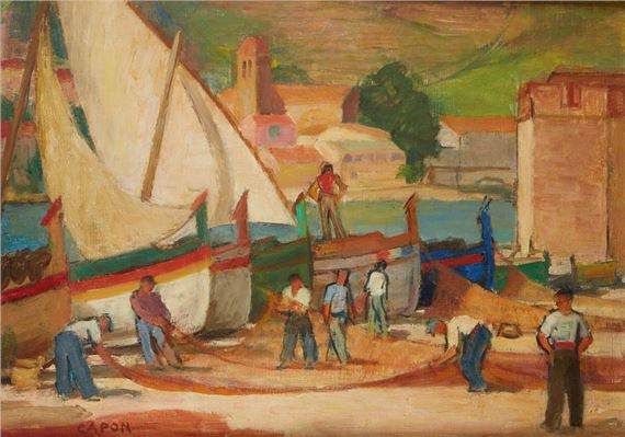 Georges Emile Capon | Georges Émile CAPON (1890-1980) The port of ...