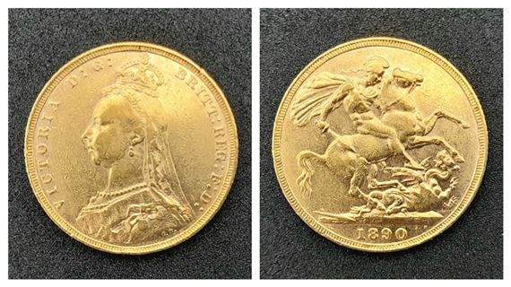 Queen Victoria | AN 1890 QUEEN VICTORIA FULL GOLD SOVEREIGN COIN (1890 ...