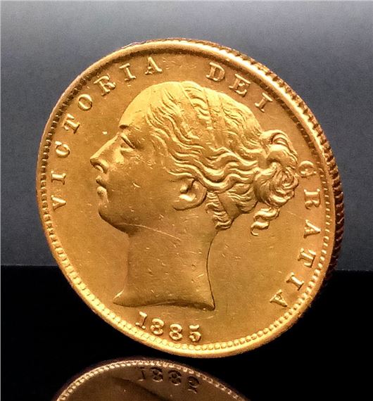 Queen Victoria | AN 1885 QUEEN VICTORIA YOUNG HEAD, SHIELD BACK (1885 ...