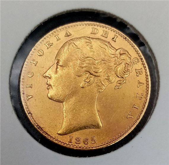 Queen Victoria | AN 1865 QUEEN VICTORIA YOUNG HEAD SHIELD BACK (1865 ...