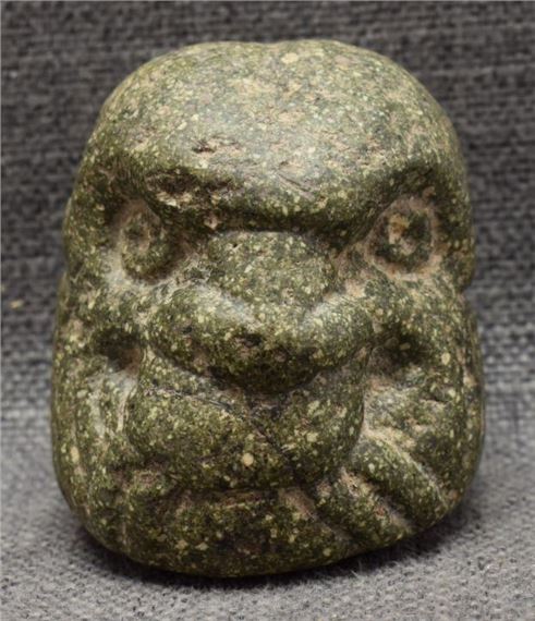 Jewelry | PRE-COLUMBIAN STONE HEAD | MutualArt