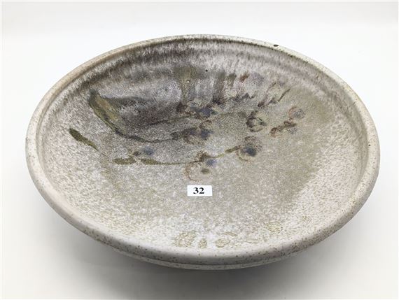 Milton Moon | A large glazed pottery dish fully signed to base | MutualArt