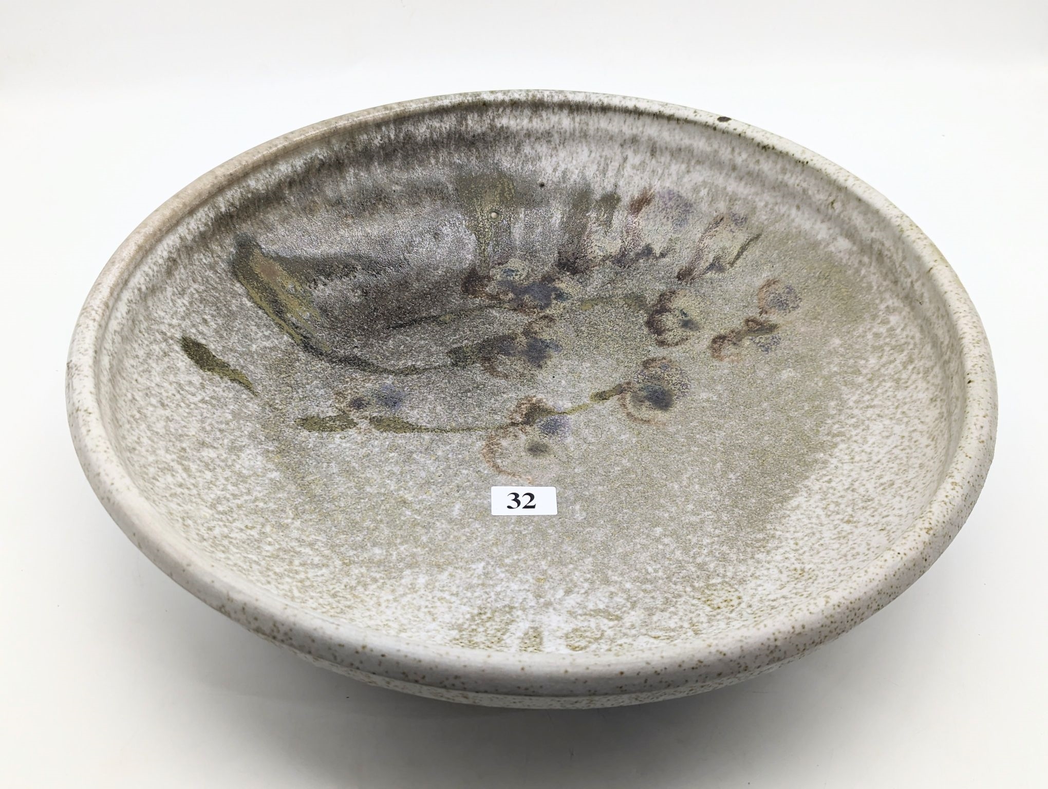 Milton Moon | A large glazed pottery dish fully signed to base | MutualArt