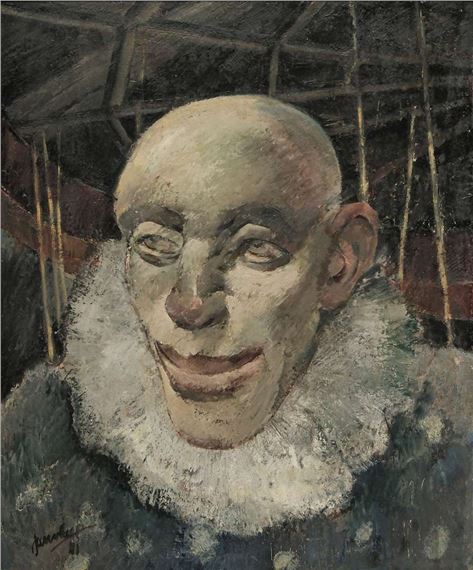 Jan Van Heel | Portrait of a Clown (1941) | MutualArt