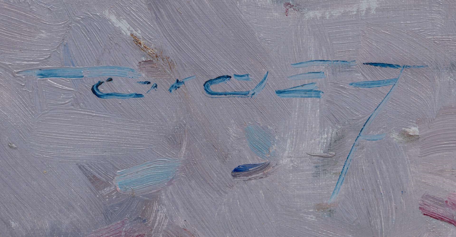 Lucio Araez | Wandelende figuren in mistig landschap | MutualArt
