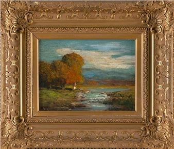 Julian Walbridge Rix | A tonal landscape at sunset | MutualArt