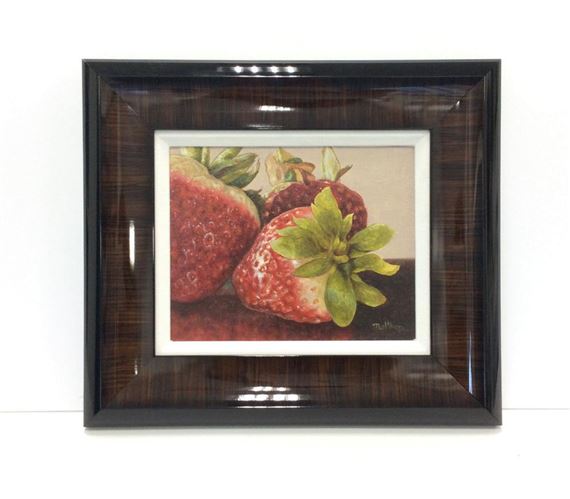 Malthon | Detailed Malthon Original Oil Painting Strawberry Still Life ...