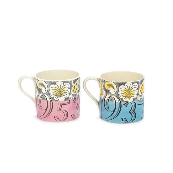 Eric Ravilious | Two commemorative Coronation mugs (1937 - 1953 ...