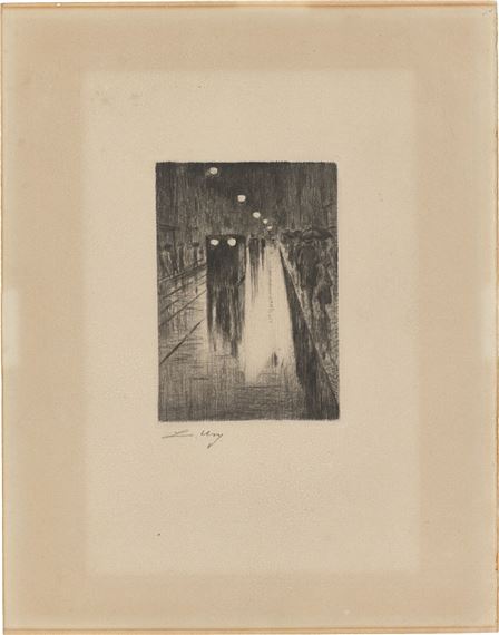 Lesser Ury | Leipzigerstraße im Regen (Circa 1920) | MutualArt