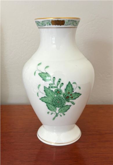 Herend Porcelain Factory | A Herend Porcelain Vase with Green Floral ...