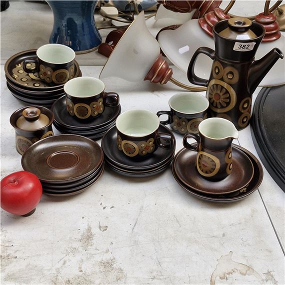 Sugar | A superb piece Denby coffee set comprising of coffee pot, cups ...