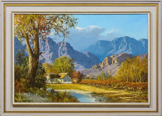 Michael Albertyn | Mountain Landscape with Cape Cottage | MutualArt