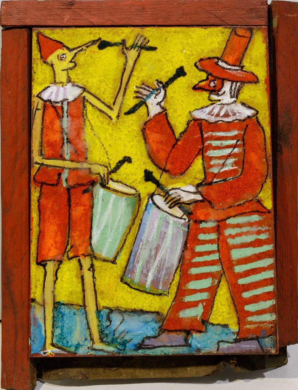 Italian School, 20th Century | Pinocchio Playing Drums | MutualArt
