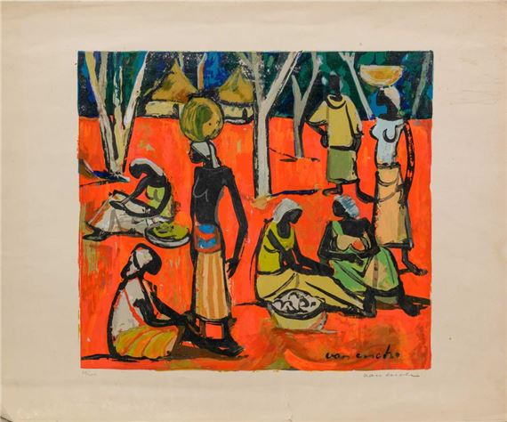 Maurice Essche | Gathering of African Women | MutualArt