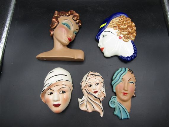 DeVon Stanfield | 5 art deco style wall plaques | MutualArt