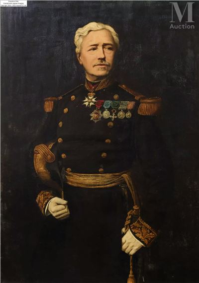Charles Porion | Portrait d'un général en uniforme (1875) | MutualArt
