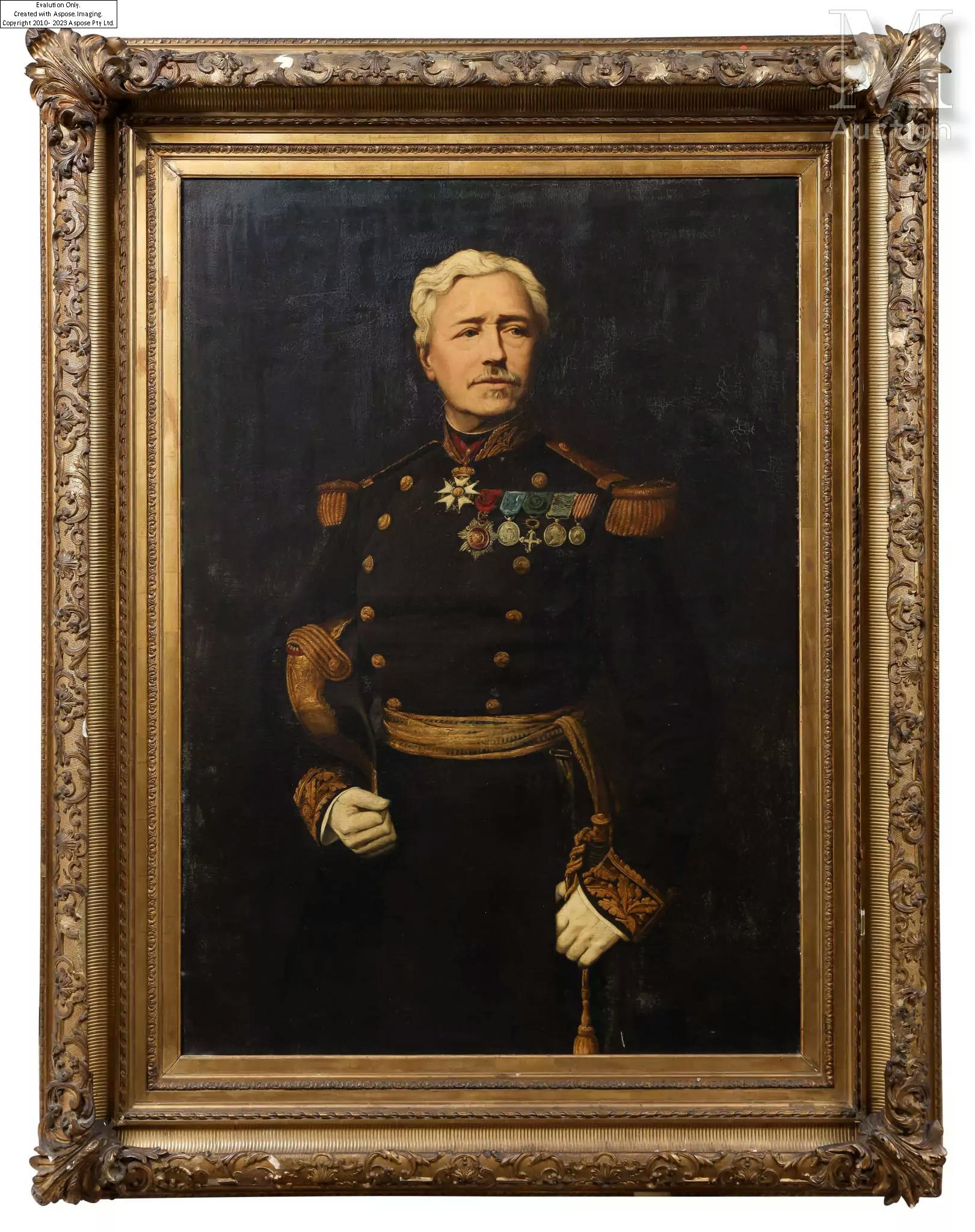 Charles Porion | Portrait d'un général en uniforme (1875) | MutualArt