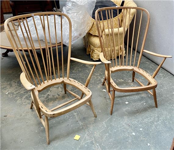 Ercol | A pair of Ercol model stickback armchairs,cmW | MutualArt