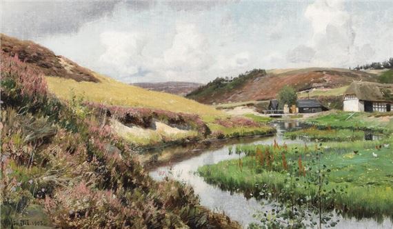 Peder Mork Monsted | Paysage de Villeneuve (1886) | MutualArt