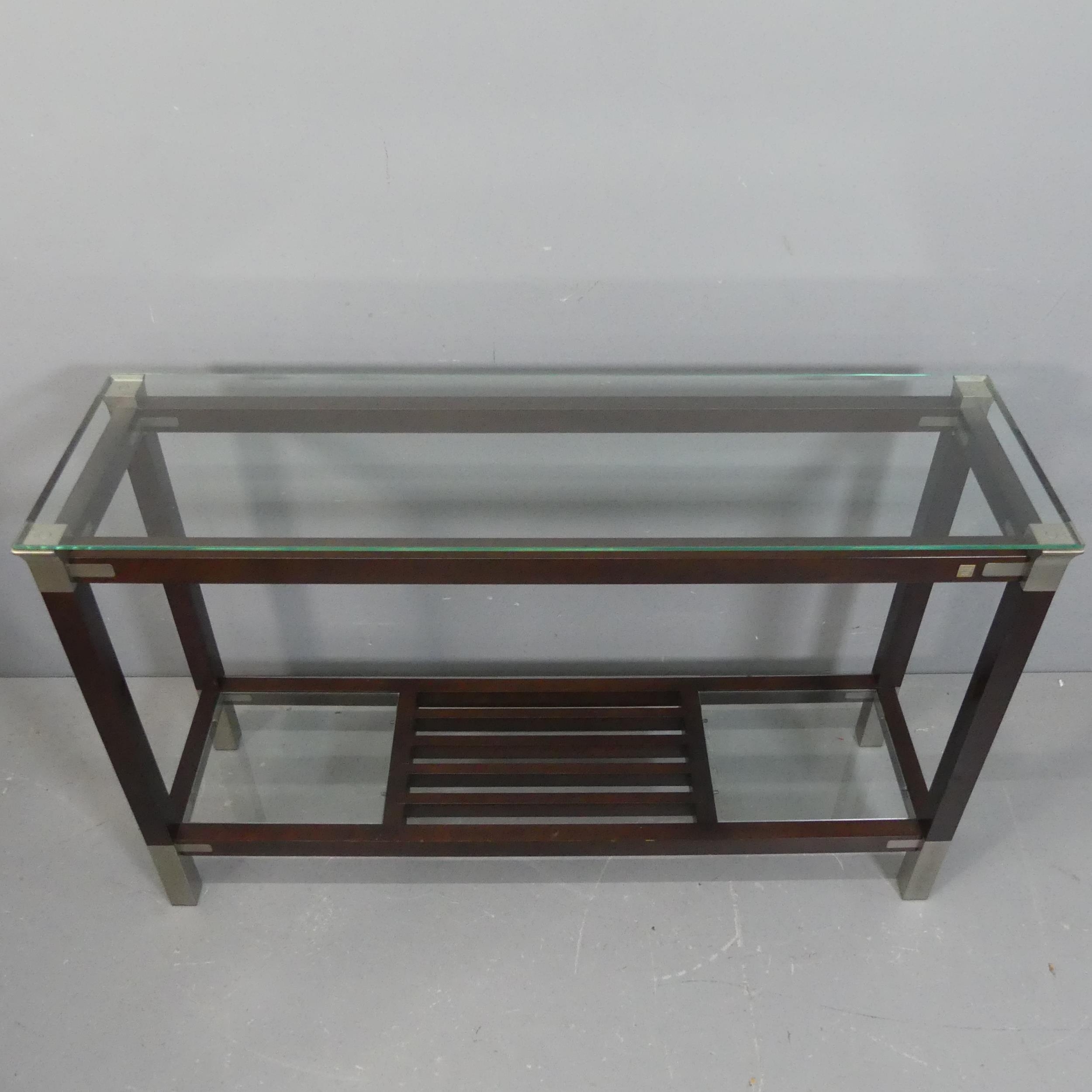 Pierre Vandel | slatted base with inset glass panels | MutualArt