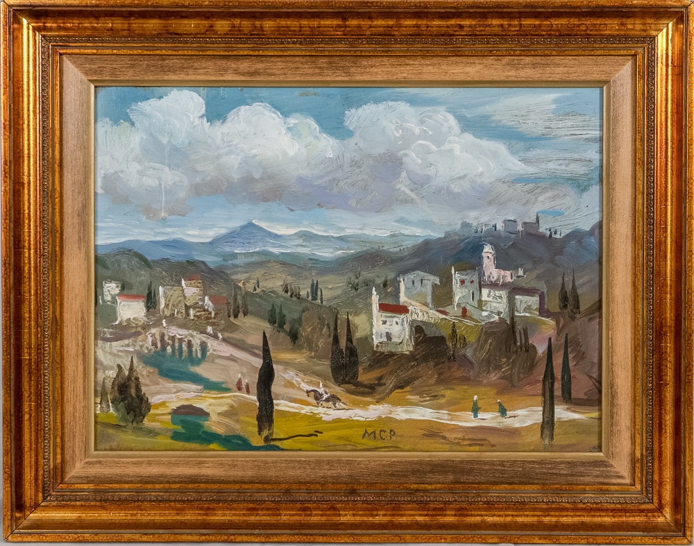 C. Pál Molnár | Paysage aux maisons blanches | MutualArt