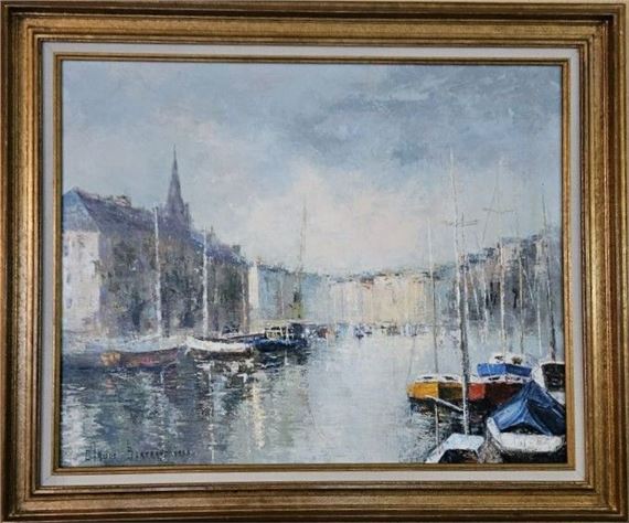 Claude Bertrand | Port of Caen (1983) | MutualArt