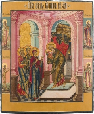 Russian School, 18th Century | FEINE IKONE MIT DER DARBRINGUNG CHRISTI ...