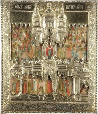 Central Russian School, 18th Century | GROSSE UND SEHR FEINE IKONE MIT DEM SCHLEIERWUNDER DER ...