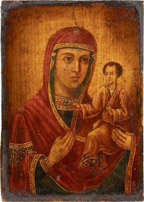 Russian School, 19th Century | KLEINE IKONE MIT DER GOTTESMUTTER VON ...