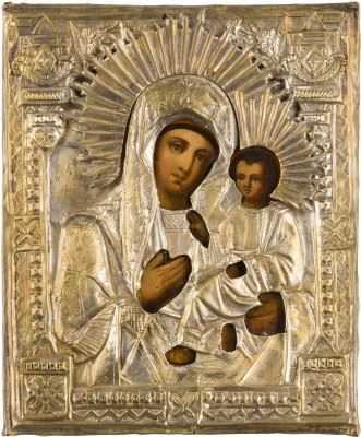 Russian School, 19th Century | KLEINE IKONE MIT DER GOTTESMUTTER VON ...