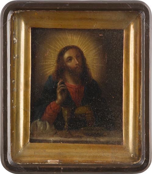 Central Russian School, 19th Century | ZWEI KLEINE IKONEN: CHRISTUS ...