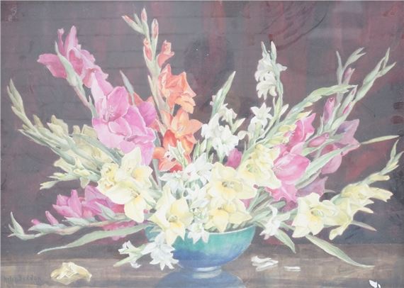 Helen Seddon | Gladioli in a vase | MutualArt