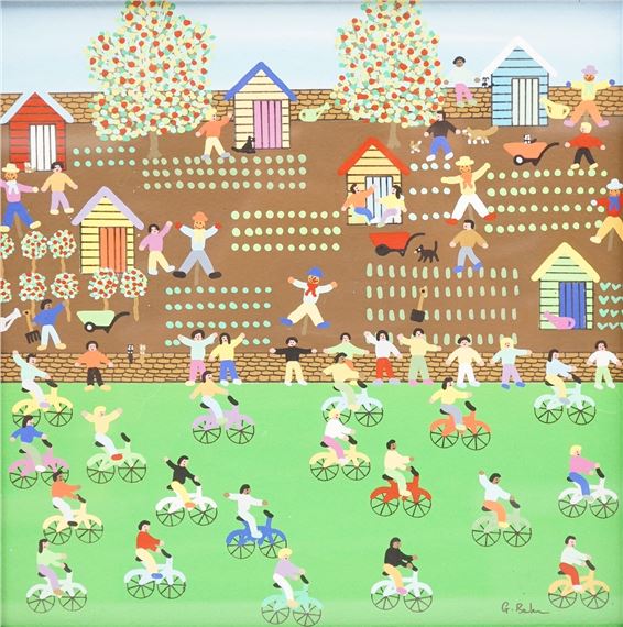 Gordon Barker | Bike race in the park | MutualArt