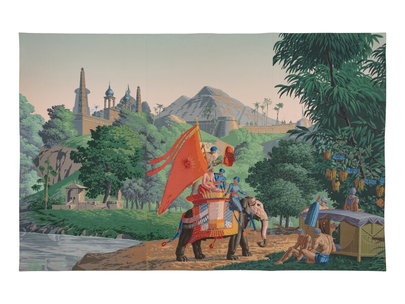 Zuber | Twelve Zuber Hindustan Wallpaper Panels | MutualArt