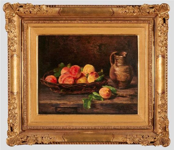 Eugene Claude | Still life with peaches and water pitcher | MutualArt