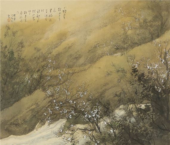 Keigetsu Matsubayashi | Plum blossoms and sound of river | MutualArt