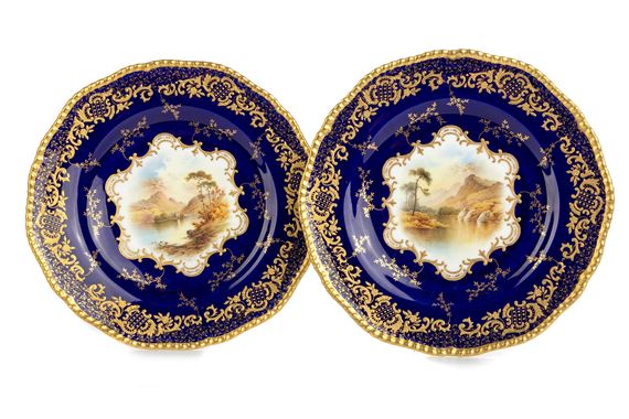 Percy Simpson | COALPORT, PAIR OF HAND PAINTED CABINET PLATES, PERCY ...