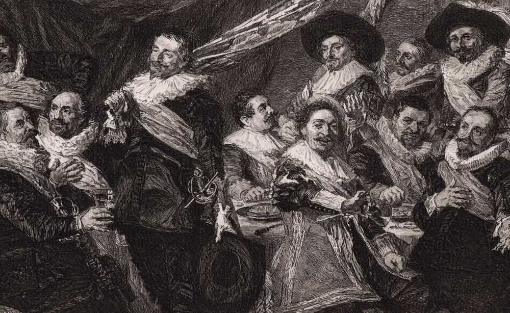 Frans Hals | Frans Hals 1874 etching Banquet of the Civic Guard of St ...