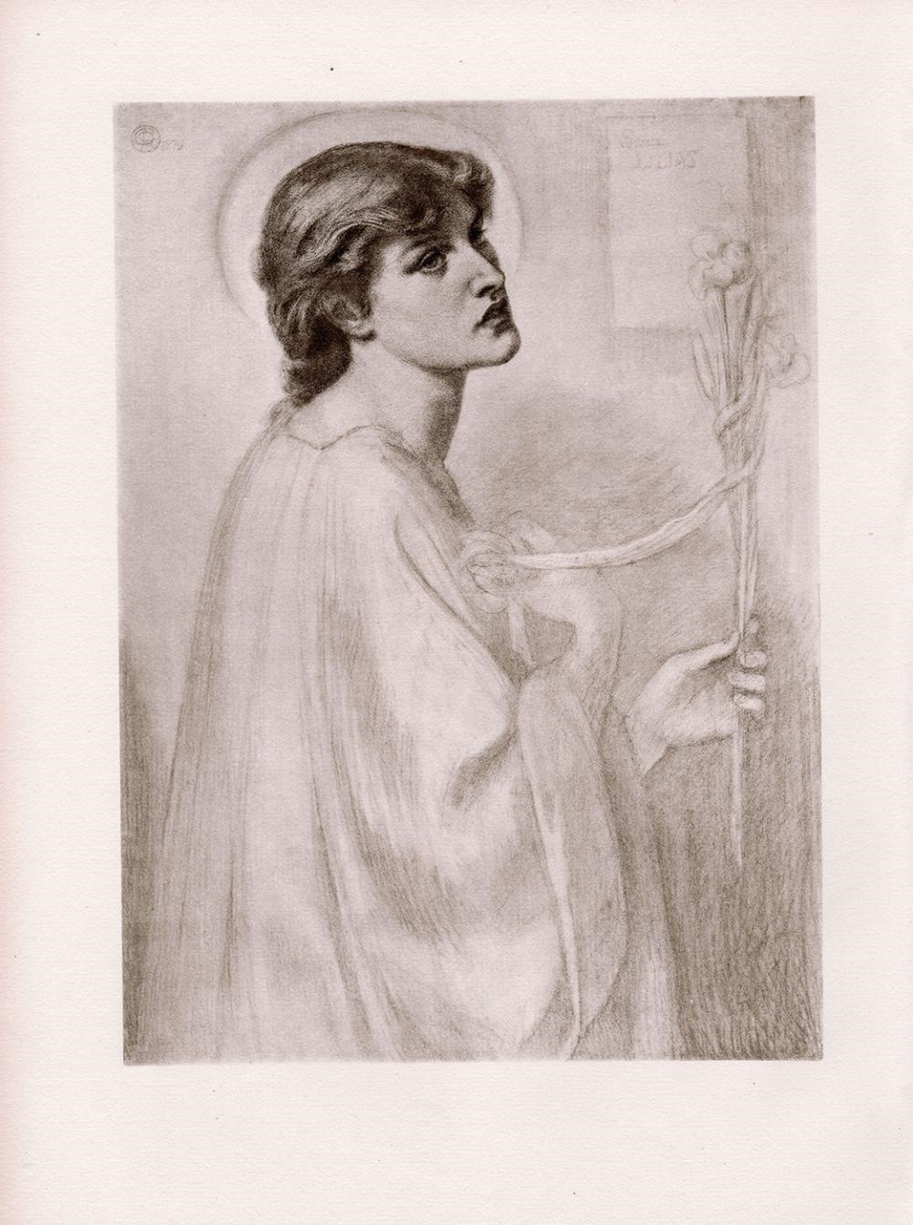 Dante Gabriel Rossetti | Dante Gabriel Rossetti 1883 print Sancta ...