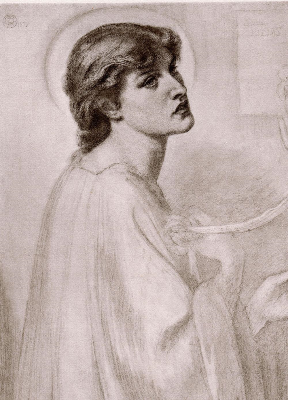 Dante Gabriel Rossetti | Dante Gabriel Rossetti 1883 print Sancta ...
