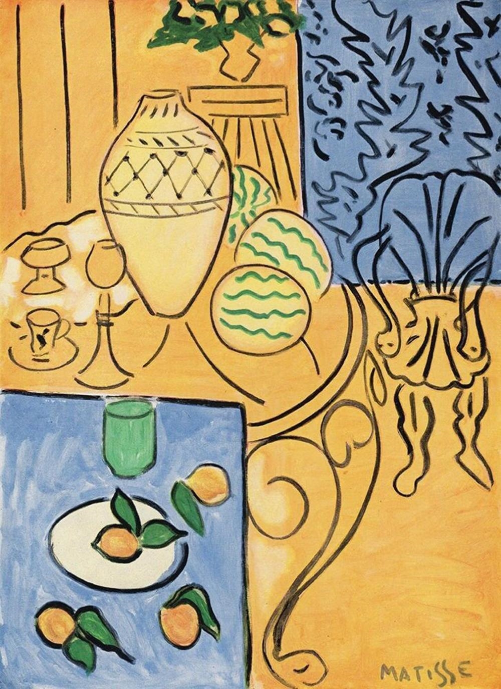 Henri Matisse | Henri Matisse Interior Yellow and Blue (Interieur Juane ...